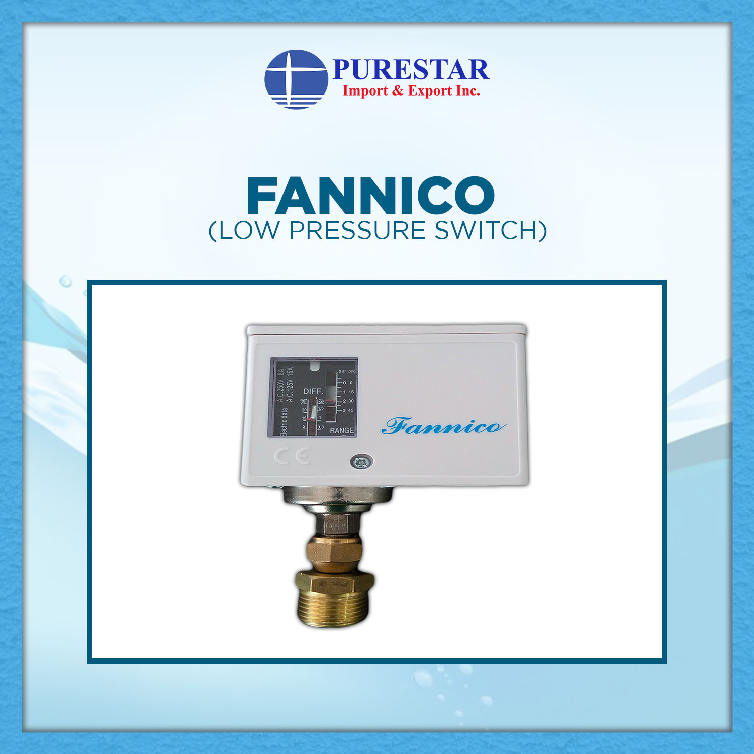 Fannico Low Pressure Switch 0-3kg with Adaptor & AQUATEK LOW PRESSUE ...