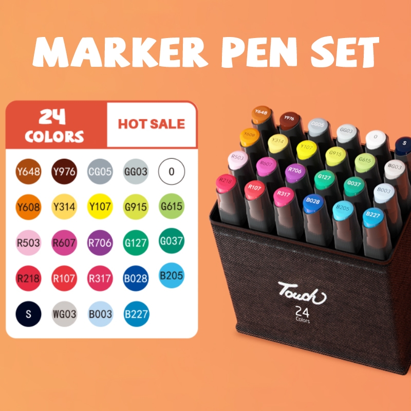 HIGHTUNE Marker Pen Set Touch Five Markers Dual Tip Color Alcohol ...