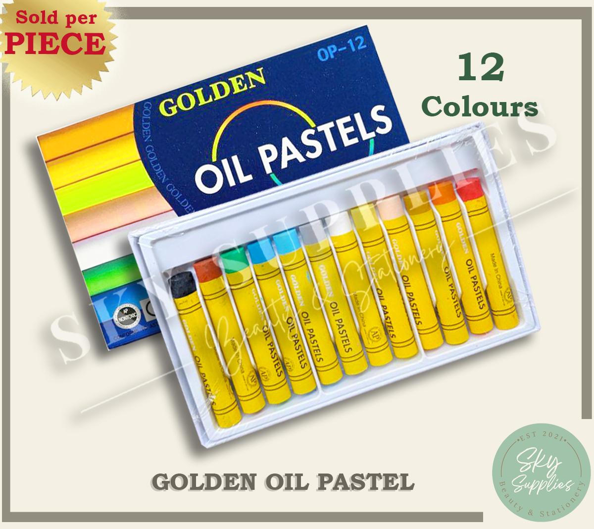 Oil Pastel 12's, 16's and 24's Colors (Golden) | Lazada PH