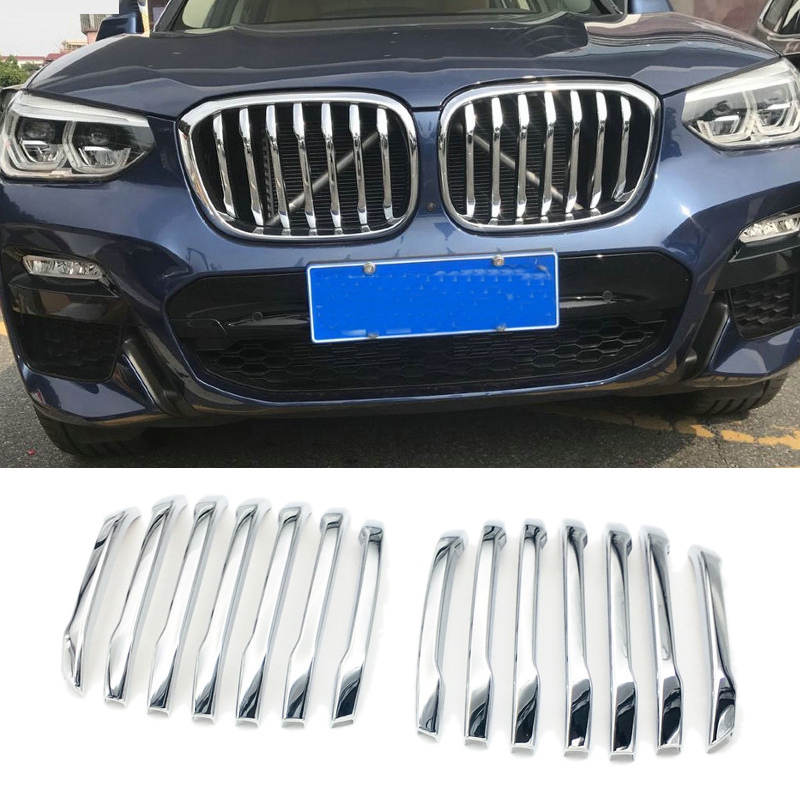14Pcs Car Front Grill Decoration Strips Trim for -BMW X3 G01 X4 G02 ...