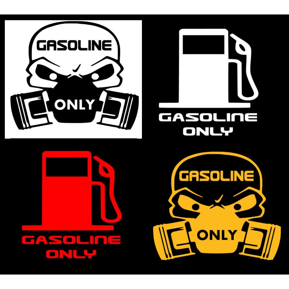 CAR DECAL: Gasoline Only Decal Sticker [ C.O.D] | Lazada PH