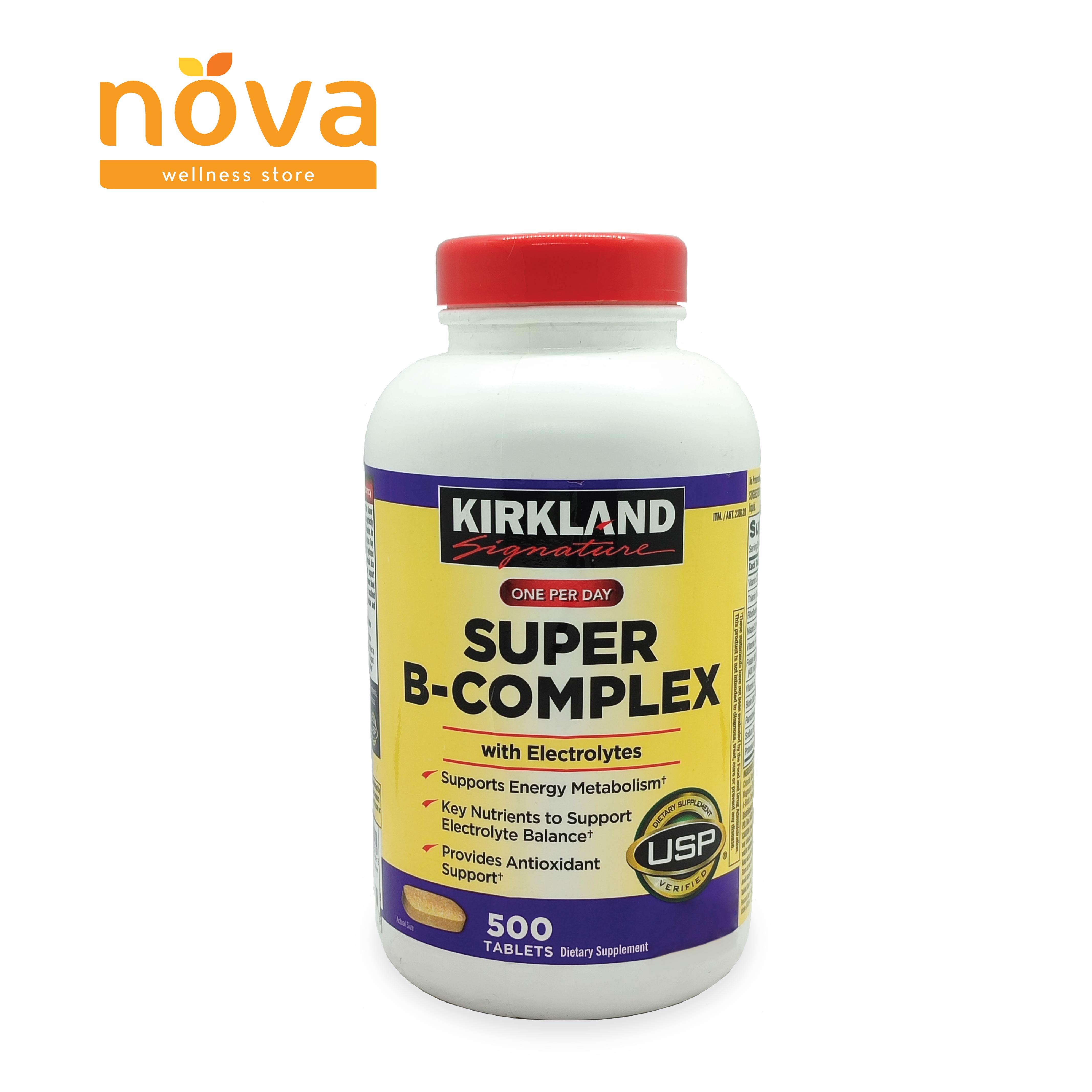 Kirkland Signature Super B-Complex With Electrolytes 500 tablets ...