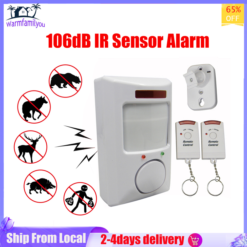 106dB IR Sensor Alarm Security Wireless Home Window Door Burglar ...