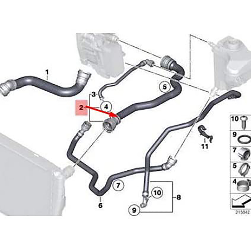 สำหรับ BM-W 3 Series E90 E91 E92 LCI N47N เครื่องยนต์หม้อน้ำ Upper ...