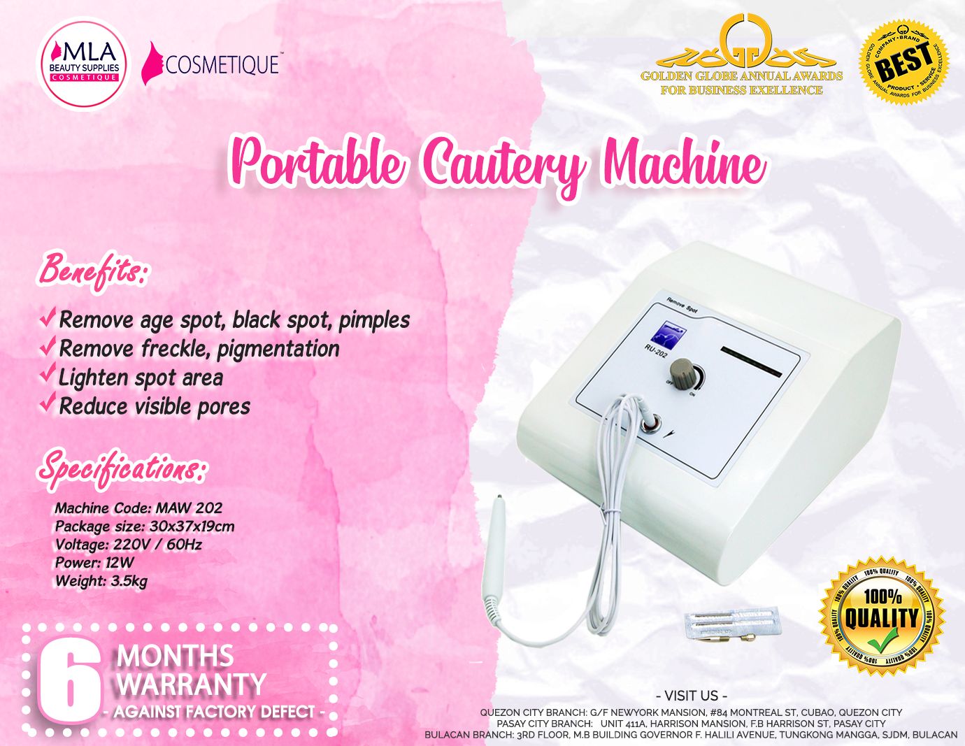 Clinic Grade Cautery Machine Warts Removal Spot Skin Tags Treatment and ...