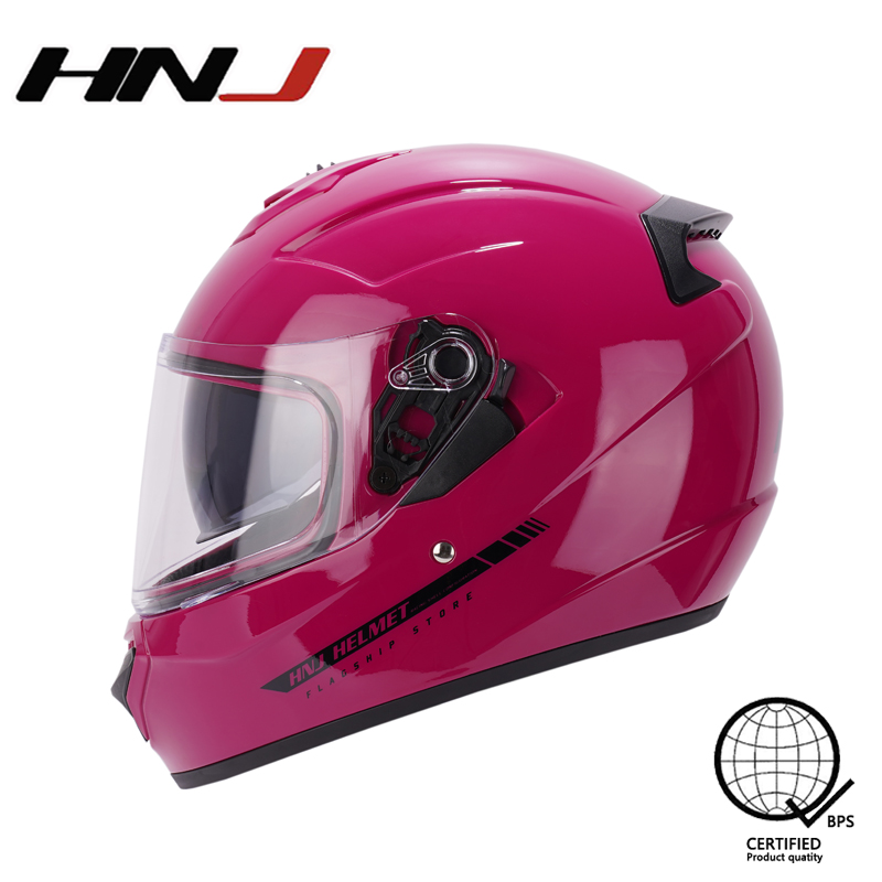 HNJ 2021 PLAIN Motorcycle helmet dual visor full face helmet for men ...