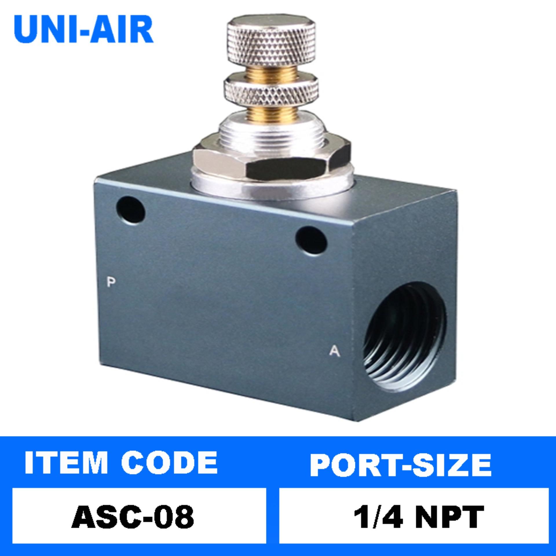Uni-Air ASC Series Air Flow Control Valve 1/4 INCH NPT Item No ASC-08 ...