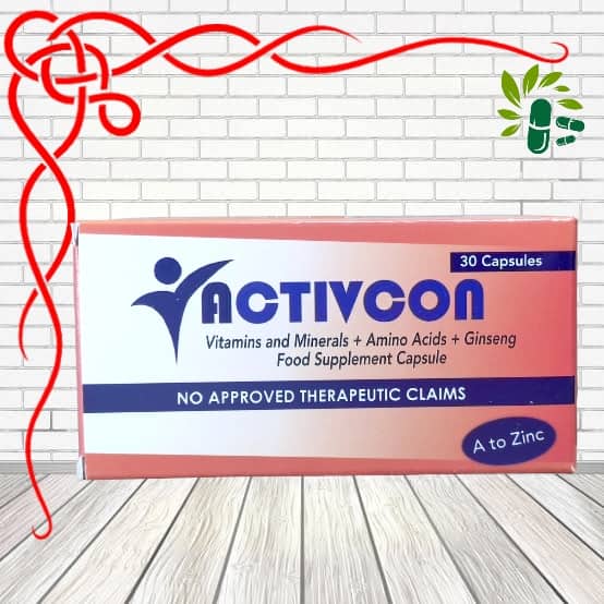 ACTIVCON (Vitamins and Minerals + Amino Acids + Ginseng) 30 Capsules ...