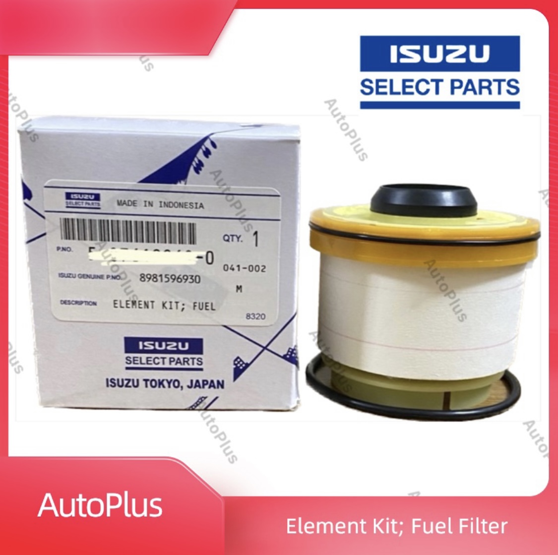 Isuzu Select Parts Fuel Filter: Mux, Dmax 2013-Present, Traviz (See ...