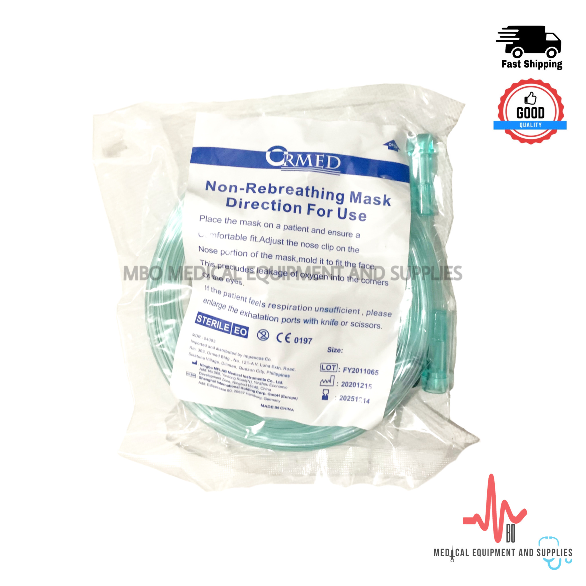 Non-Rebreather Mask | Non-rebreathing mask Adult/Pedia (Oxygen Mask ...