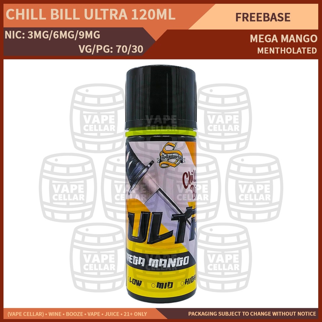 Chill Bill Ultra 120ML Mega Mango (3 MG) [ 002] [HFZH0822] | Lazada PH