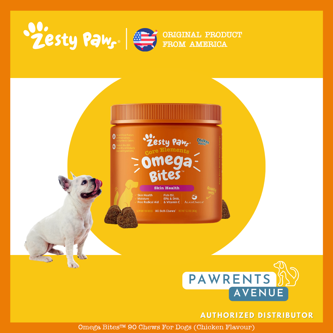 Zesty Paws Omega Bites - Itch Free Skin, Hip & Joint Support - 90 soft ...