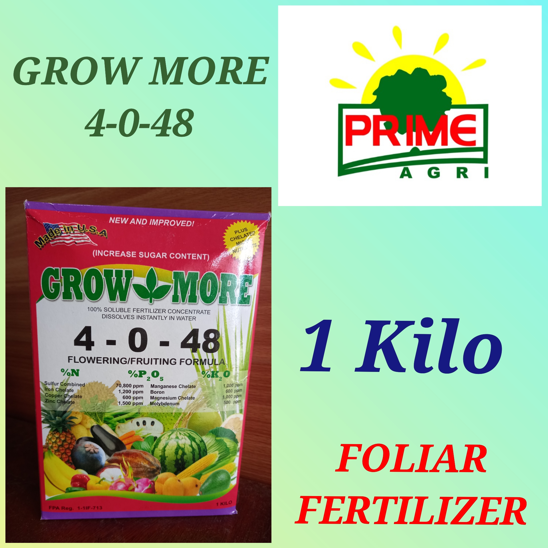 GROW MORE 4-0-48 FLOWER/FRUITING FORMULA - FOLIAR FERTILIZER | Lazada PH