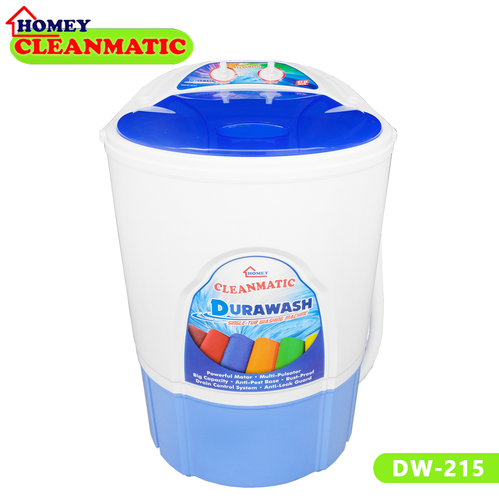 8.5kg Single Tub Washing Machine 230V 300watts Homey Cleanmatic DW-215 ...