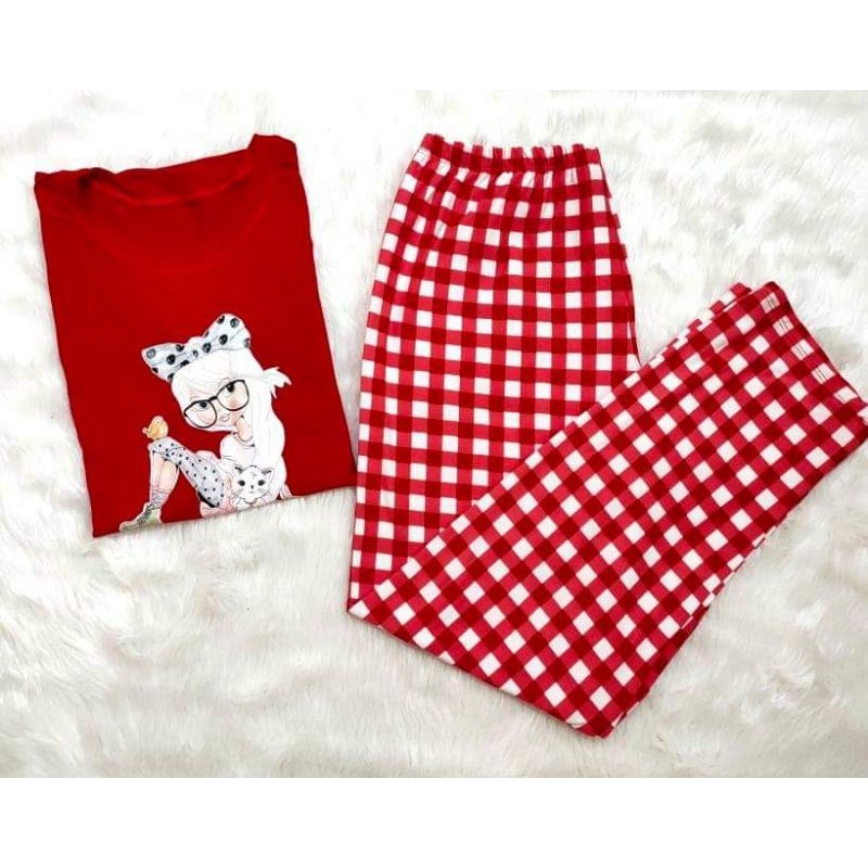 terno chekered pajama(sticker) | Lazada PH