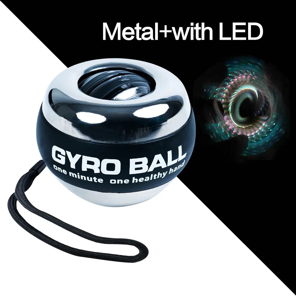 Wrist Power Ball LED Car Start Grip Gyro Ball Gyroscope Trainer Hand ...
