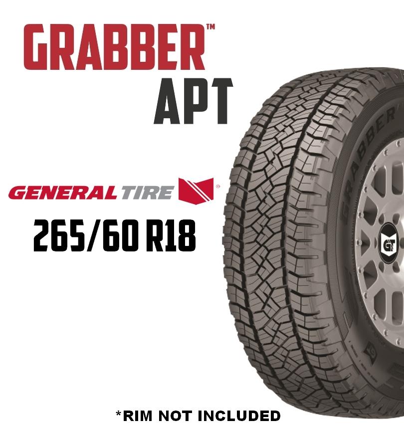 GENERAL TIRE Grabber APT 265/60 R18 All-Purpose-Terrain Tire | Lazada PH