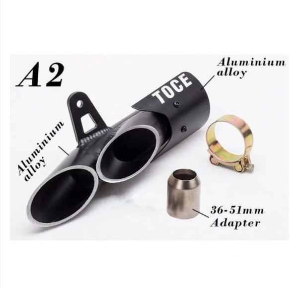Universal Motorcycle Exhaust Muffler Pipe Canister Pipe TOCE Modified ...