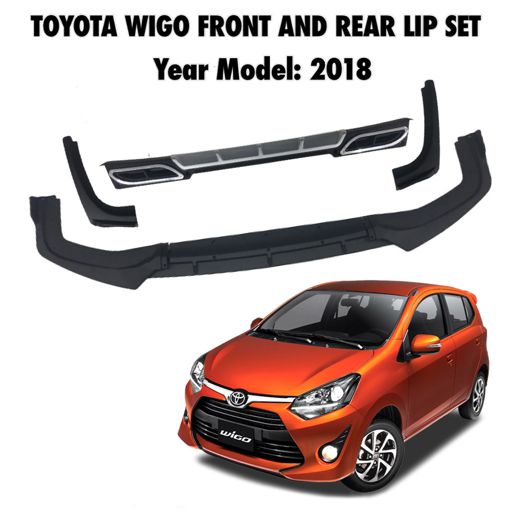 CPAO Toyota Wigo 2018+ Front and Rear Lip Chin Diffuser Set (7444 ...