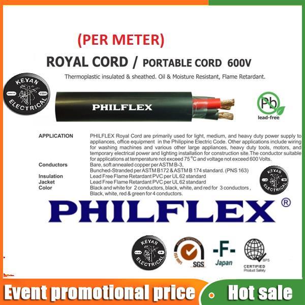 (Per Meter) PHILFLEX ROYAL CORD 16 14 12 10 2-Conductor / 3 -Conductor | Lazada PH