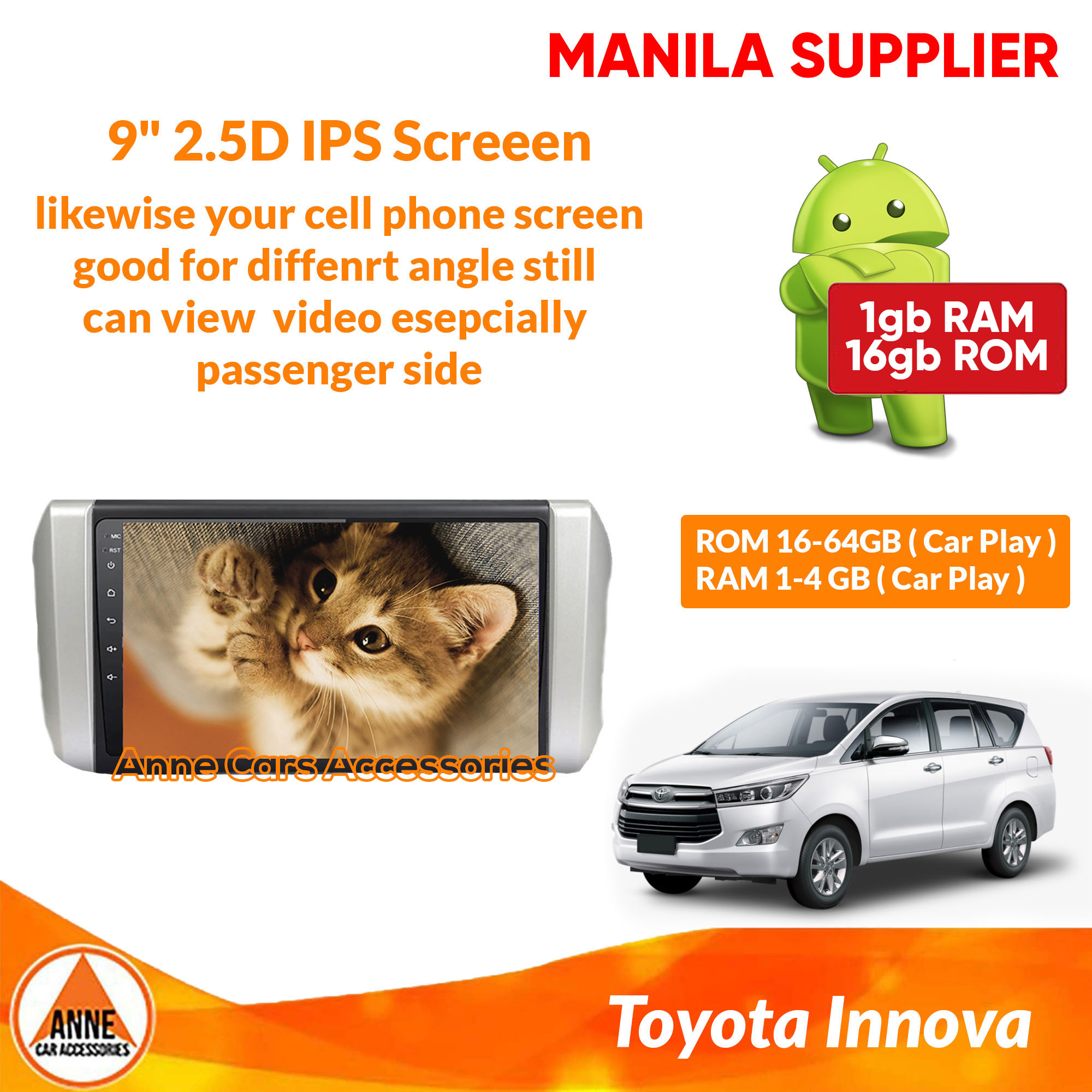 Toyota Innova 2016 2017 2018 2019 2020 Car 2 DIN 2Din Android OEM GPS ...