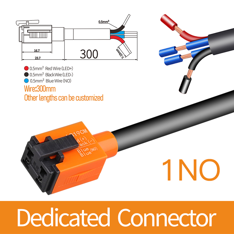 LANBOO 19mm touch button switch with LED 4Pin waterproof IP68 concact ...