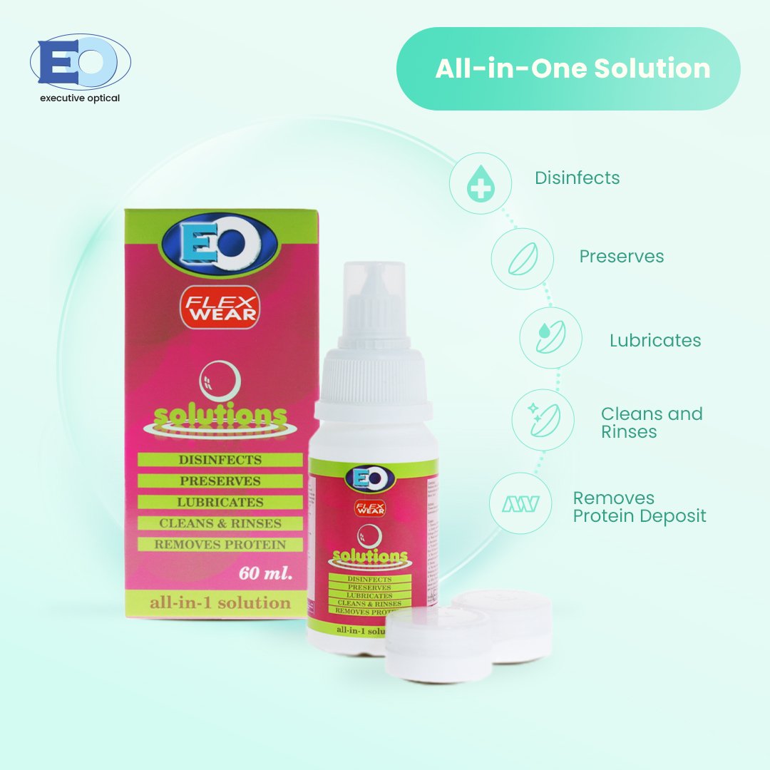 EO Flexwear Solution 60ml ALL-IN-ONE Contact Lens Solution | Lazada PH