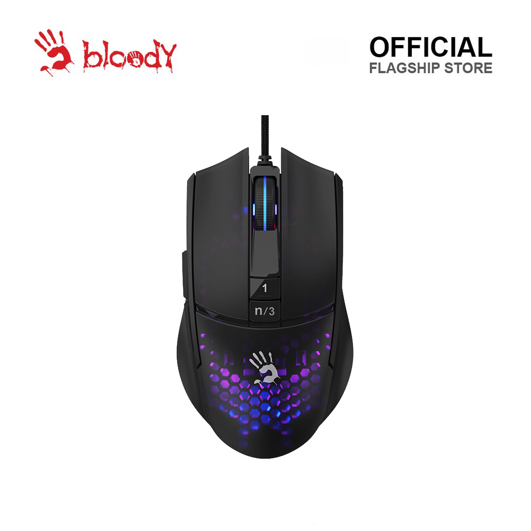 Bloody L65 Max 12,000 CPI RGB 8000 FPS Braided Cable Lightweight Wired ...