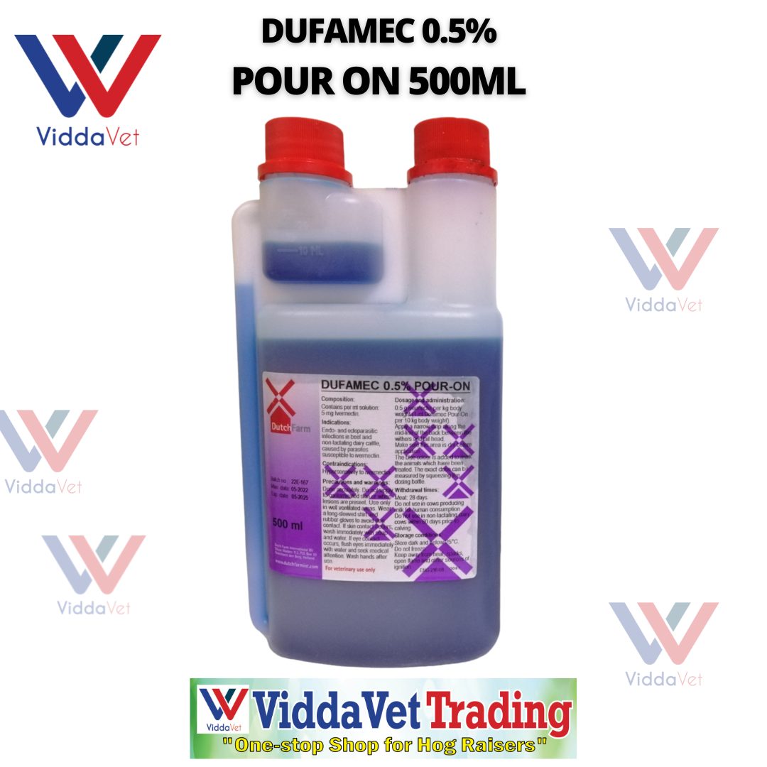 DUFAMEC 500ML 0.5% POUR ON pang purga sa kalabaw at baka cow and cattle ...