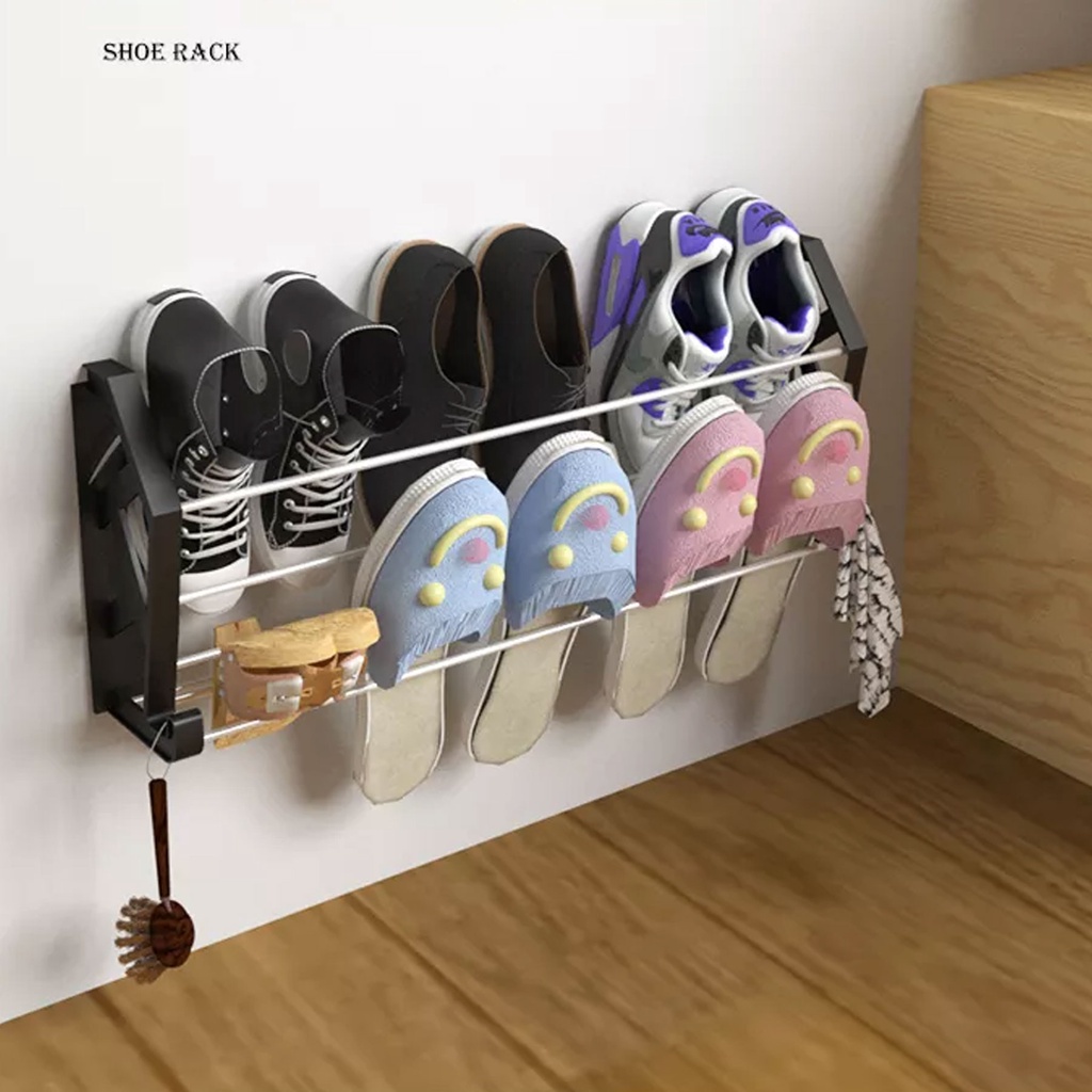 AZ Z shape Shoe Rack Tier Aluminum Alloy Shoe Organizer SH-289 4 layer ...