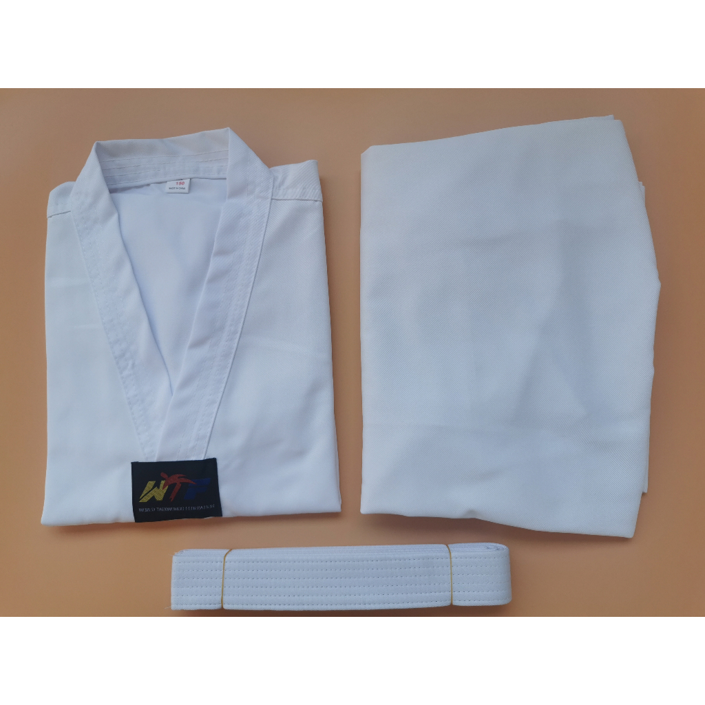 【GK】 white collar Taekwondo dobok Kids Karate | Lazada PH