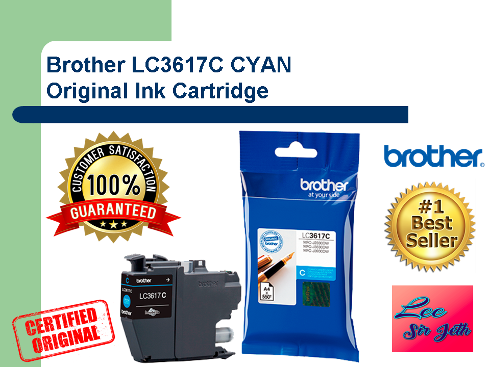 Brother LC3617 C Cyan Original Ink Cartridge | Lazada PH
