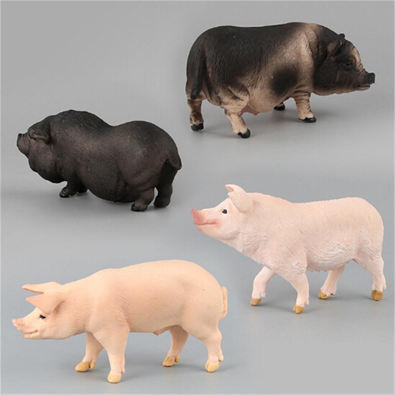 【ranye】Simulation Animal Pig Model Toy Figurine Decor Plastic Animal ...