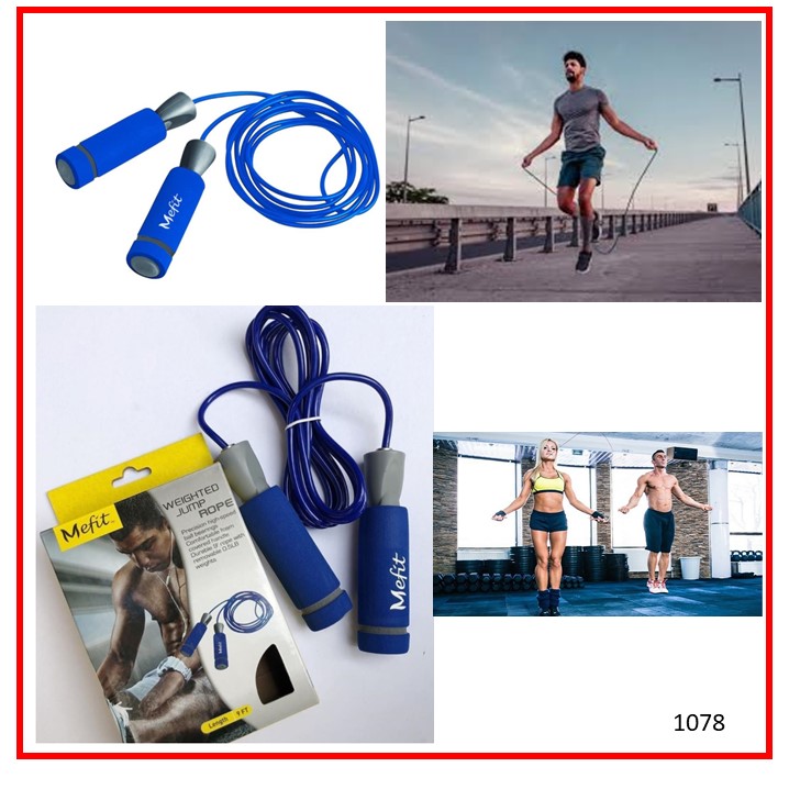 34DC 🔥 Weighted Mefit Jump Rope 9 Ft./0.5 lb / Weight Lifted Jumping ...