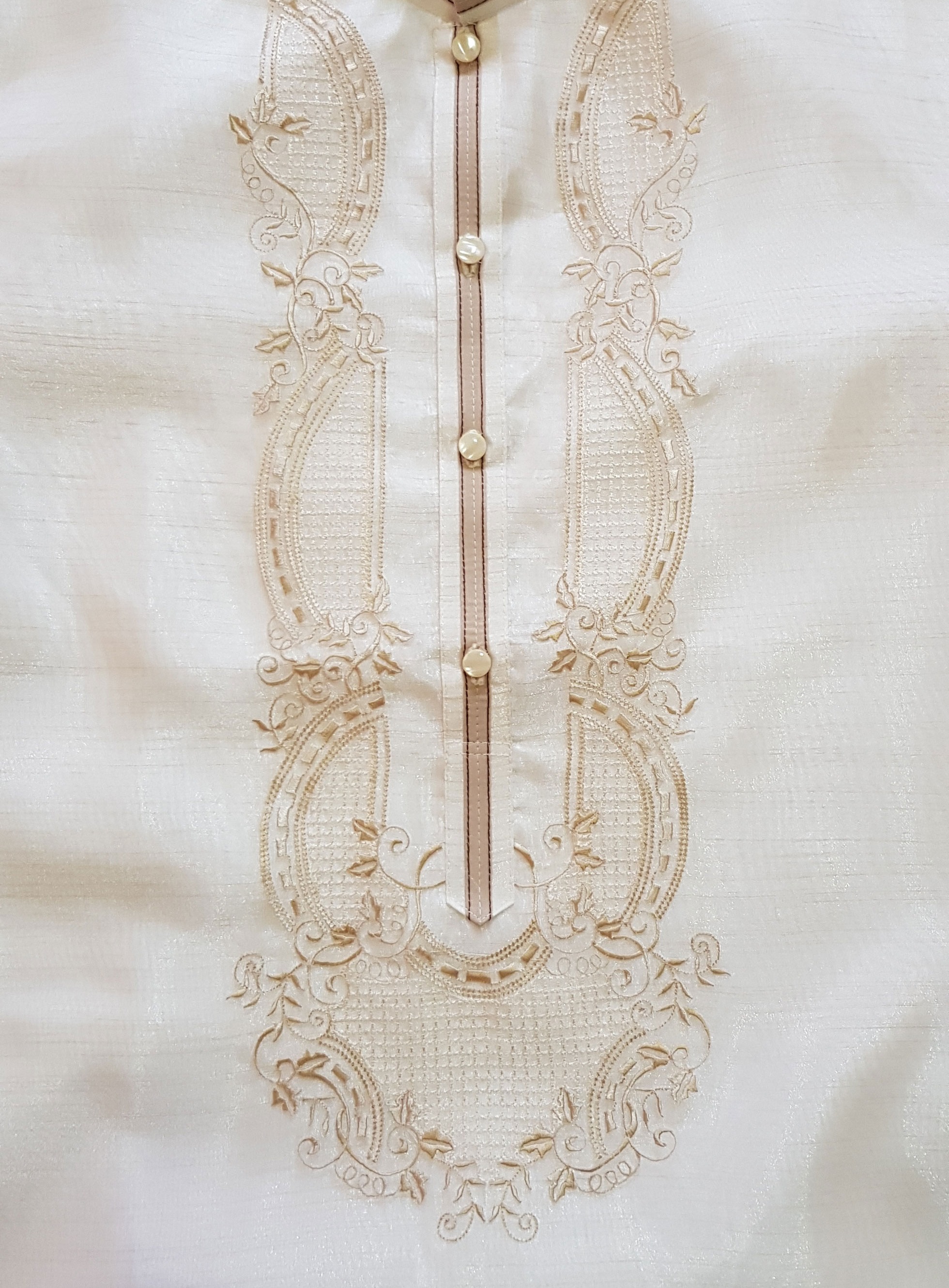 Barong Tagalog for Men Formal Piña Organza Chinese Collar, Sports ...