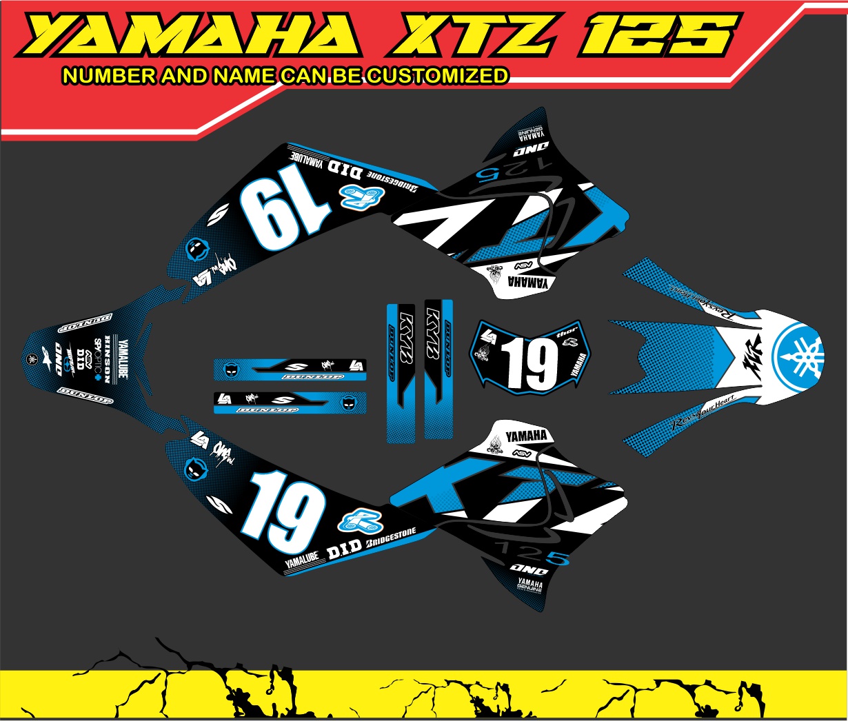 Yamaha xtz 125 full body decals | Lazada PH