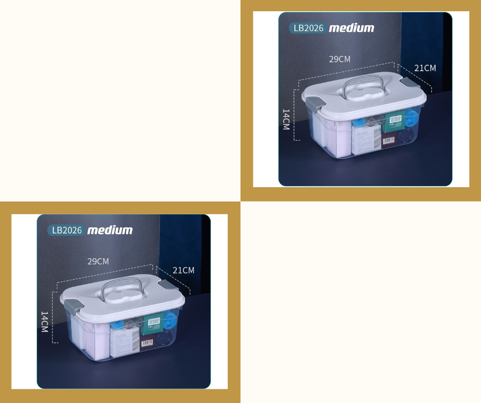 IDEALTHINGSHARING Plastic Storage Latch Box Clear Containers Lids With ...