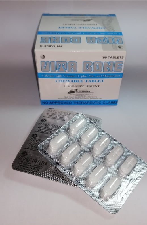 VITA BONE, CALCIUM with VITAMIN D3 plus ZINC and MAGNESIUM, 100 ...