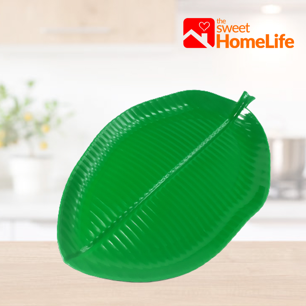 THE SWEET HOMELIFE Leaf Plate 319 Large Banana Leaf Plate Dahon ...