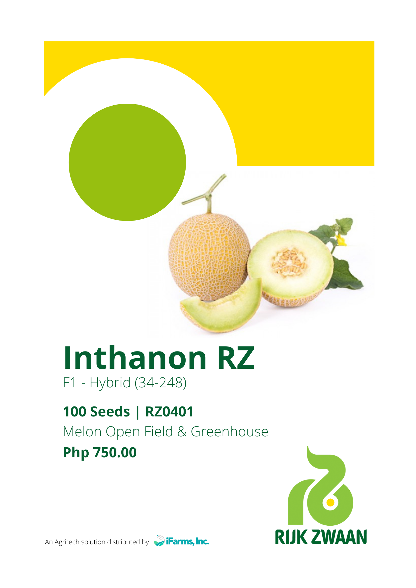 Rijk Zwaan Inthanon (Melon OF and GH) 100seeds/pack | Lazada PH