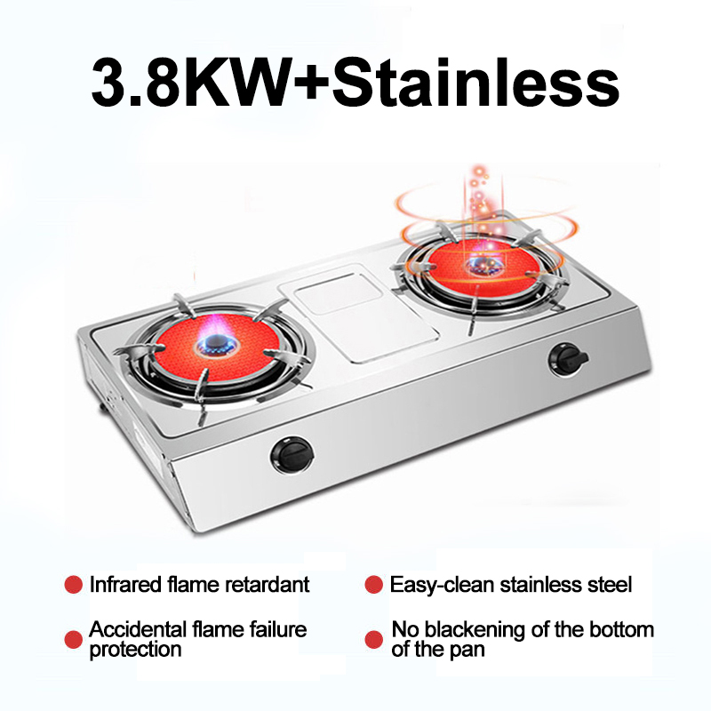 Lecon Infrared gas stove double stove household desktop natural gas ...