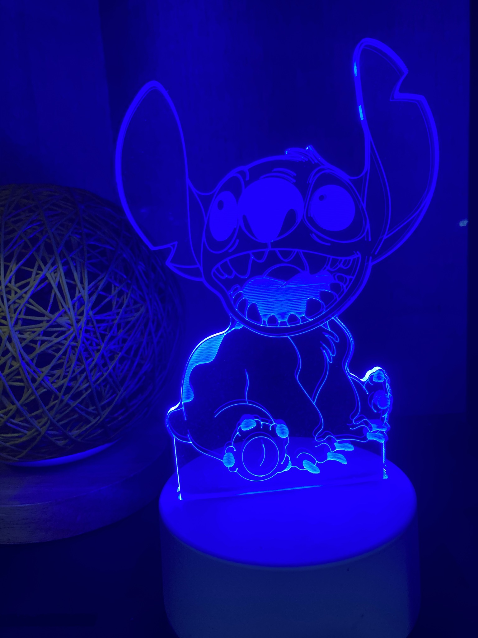 Stitch 3D Acrylic LED Lamp Single Color 3 colors 7 colors 16 colors w ...