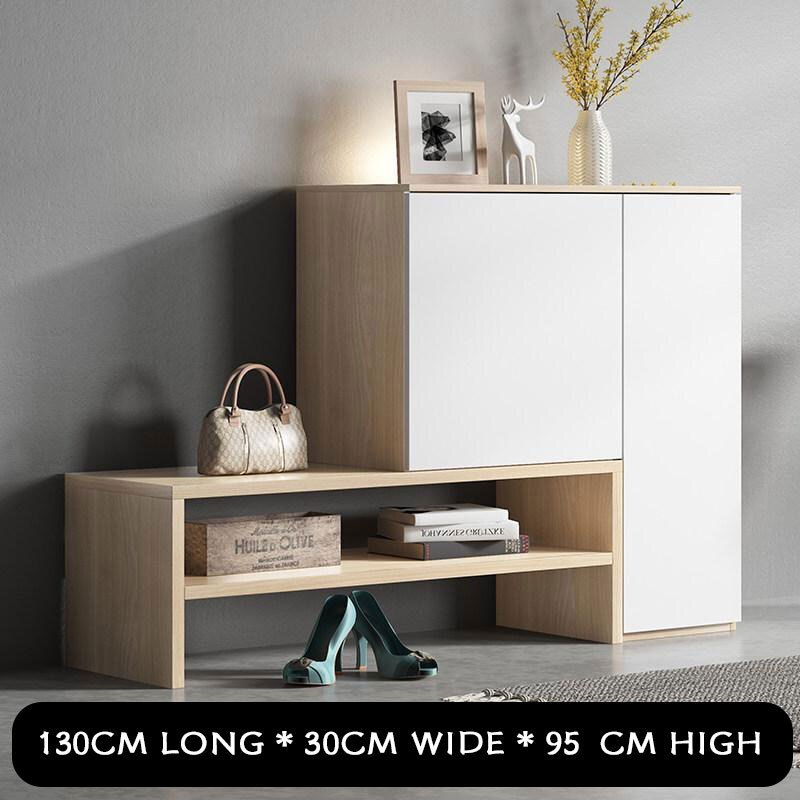 MYHOME Wooden Shoe Cabinet Console Cabinet Home Storage Shoe Rack Large ...