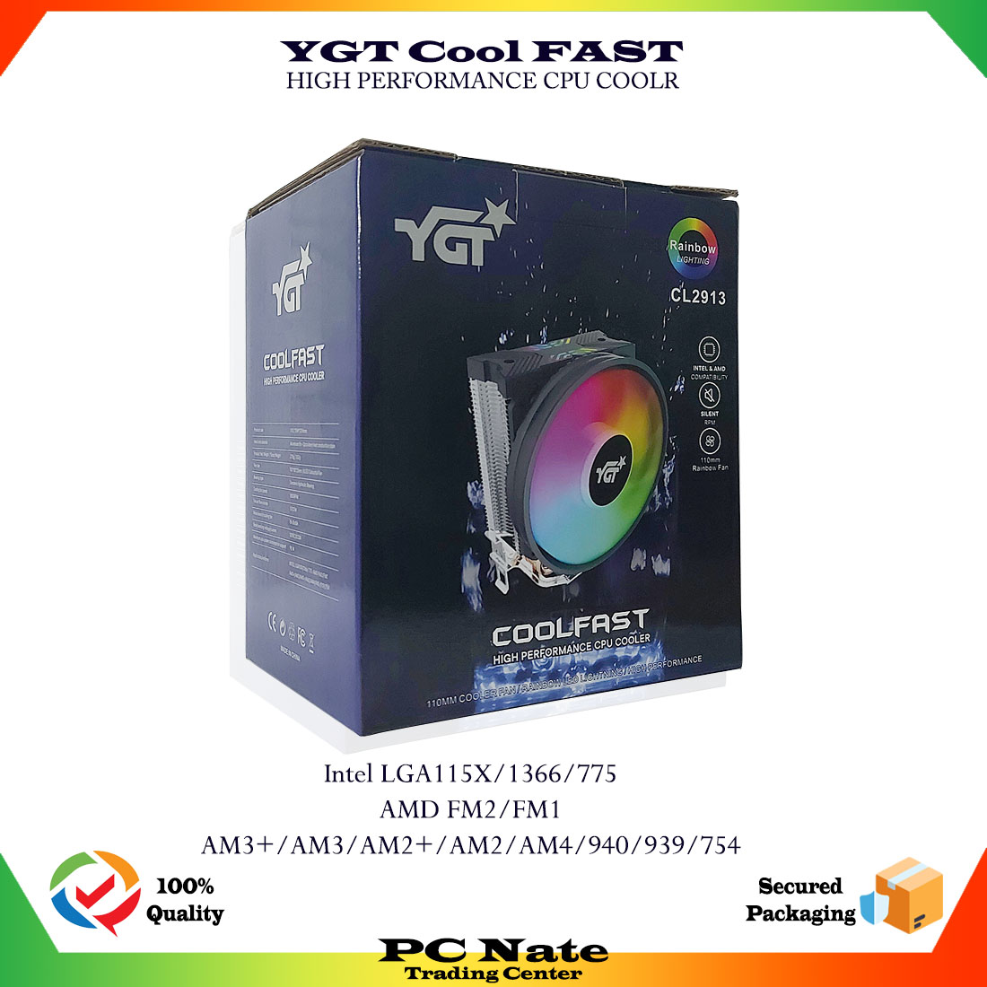 YGT CPU COOLER CL2913 COOLFAST High Performance CPU Cooler | Lazada PH