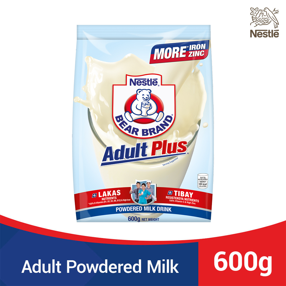 BEAR BRAND Adult Plus Milk Powder 600g DynaMart SNR Watsons Official ...