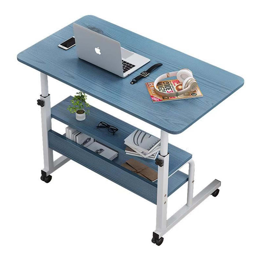Adjustable 2 layers Liftable Laptop Bed Desk Multifunction storage and ...