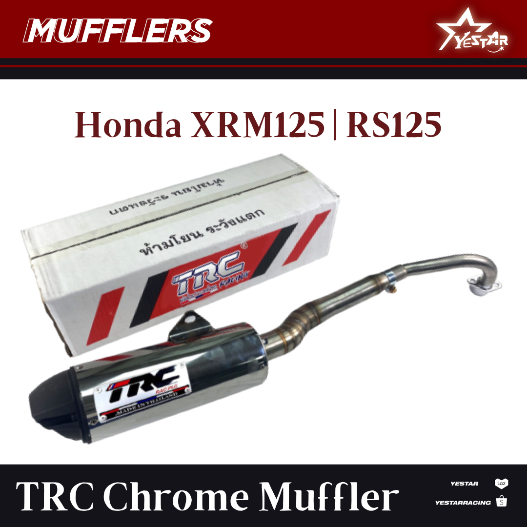 YeStar Honda XRM 125 | RS 125 TRC Chrome Muffler Pipe Full Exhaust ...