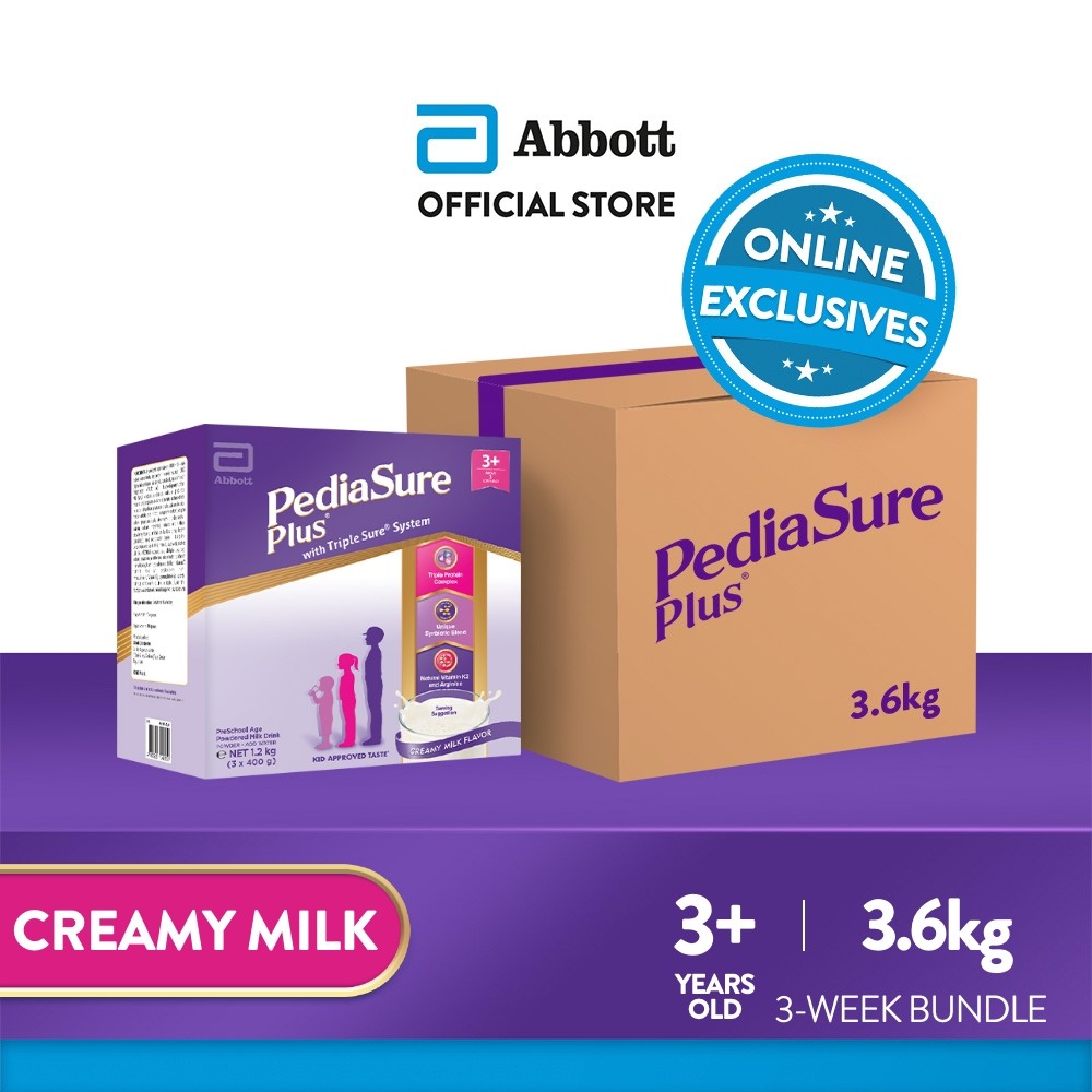 [Online Exclusive] Pediasure Plus Creamy Milk 3.6KG For Kids Above 3 ...