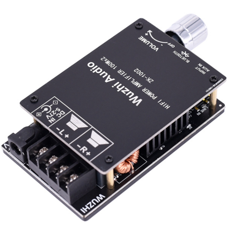 ZK-1002 HIFI TPA3116 Bluetooth 5.0 High Power Digital Amplifier Stereo Board 100W+100W AMP ...