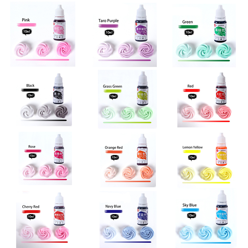 12Pcs Natural Ink Cake Food Coloring Colouring Set Ingredients Cake ...